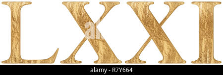 Roman numeral LXXI, unus et septuaginta, 71, seventy one, isolated on ...