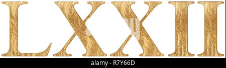 Roman numeral LXXII, duo et septuaginta, 72, seventy two, isolated on ...