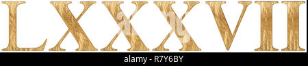 Roman numeral LXXXVII, septem et octoginta, 87, eighty seven, reflected ...