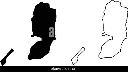 Palestine map outline vector illustration Stock Vector Image & Art - Alamy
