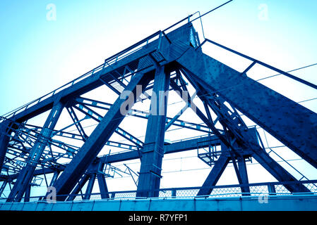 Support above the bridge, steel structure close-up Stock Photo - Alamy