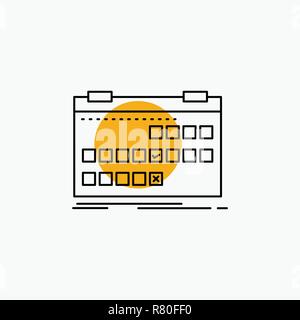 Calendar, date, event, release, schedule White Line Icon in Circle ...