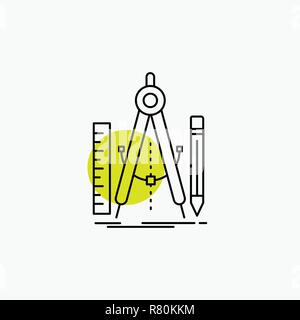 Build, design, geometry, math, tool Icon. Line vector gray symbol for UI and UX, website or ...