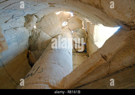 A spiral stone staircase in Temple of Bel (Temple of Baal) in the ...