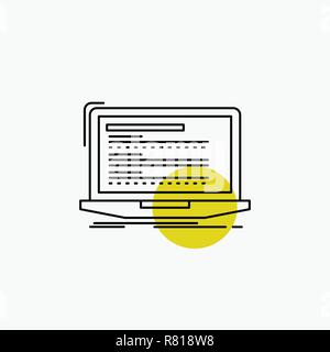 Code, coding, computer, monoblock, laptop Flat Color Icon Vector Stock Vector Image & Art - Alamy