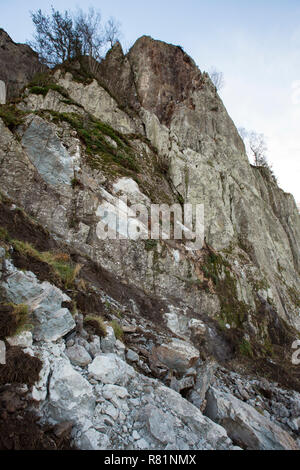on 26th November 2018, a large portion of Castle rock in Thirlmere ...