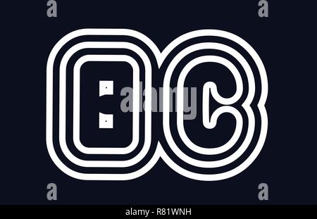 BC black and white combination alphabet bold letter logo with dots ...