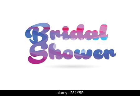 Vector illustration lettering bridal shower with rose flower frame hand ...
