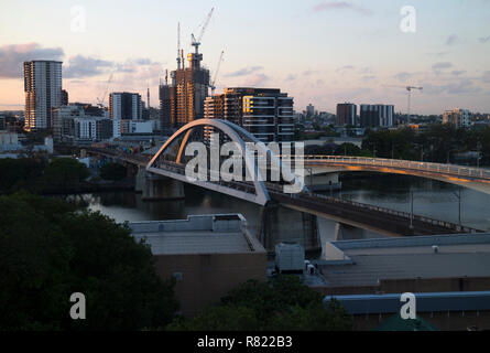Merivale rail bridge and the Go Between Bridge, Brisbane, Queensland ...