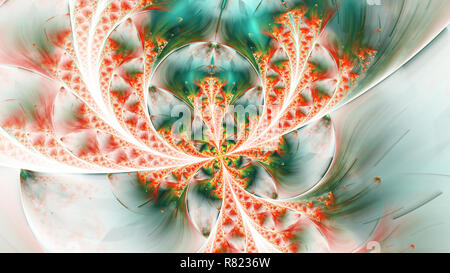 Beautiful fractal flower or butterfly, digital artwork for creative ...