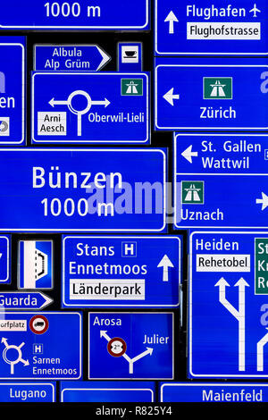 Various traffic signs, Museum of Transport, Lucerne, Switzerland Stock ...