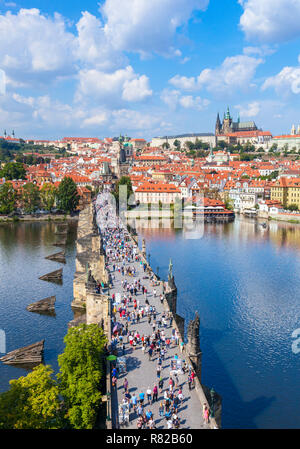 charles bridge and castle in prague Stock Photo - Alamy