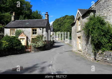 Summer view over Milldale village, Upper Dove valley, Peak District ...