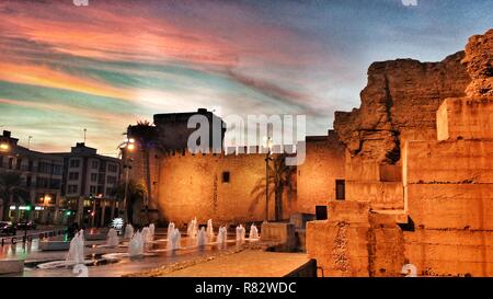 Altamira palace at dusk under cloudy sky in Elche, Alicante Stock Photo ...