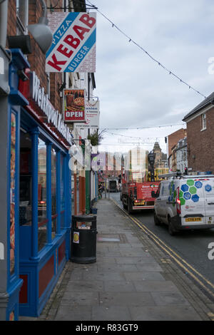 the street view in Welshpool, UK Stock Photo - Alamy
