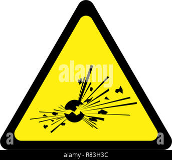 Hazard sign with explosive substances symbol Stock Photo - Alamy