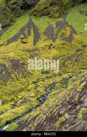Raudfeldsgja ravine, impressive landscape of Snaefellsnes Iceland Stock ...