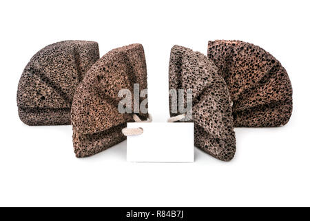Volcanic lava foot pumices on the white background Stock Photo - Alamy