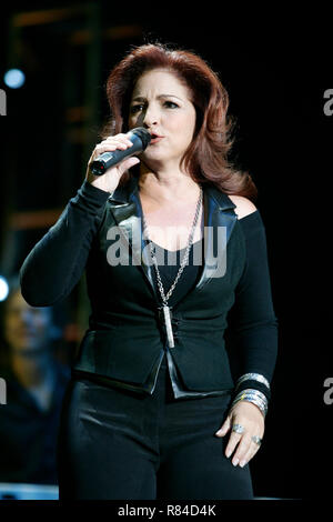Gloria Estefan performs in concert in the Re-wrapped 2004 tour, her ...