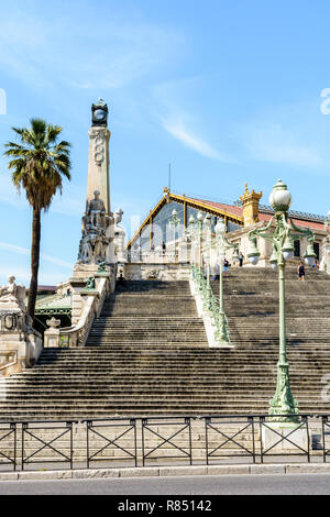Monumental stairs at Saint Charles train station, Marseille, France ...
