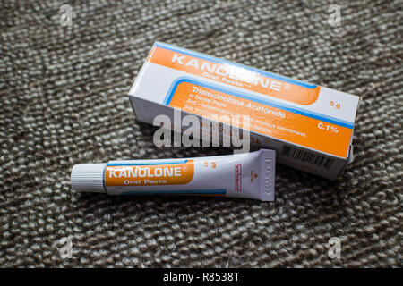 Chiangmai, Thailand - December 13 2018: Product shot of Kanolone oral ...