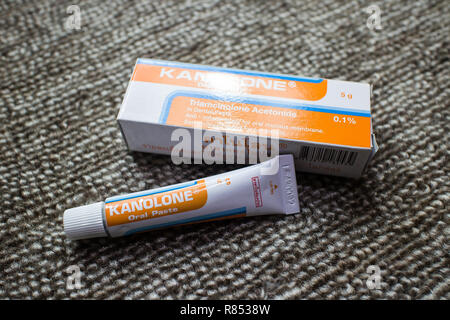 Chiangmai, Thailand - December 13 2018: Product shot of Kanolone oral ...