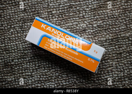 Chiangmai, Thailand - December 13 2018: Product shot of Kanolone oral ...