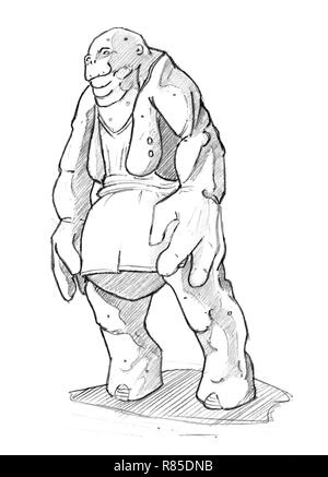 hand drawn monster character art mascot Stock Photo - Alamy