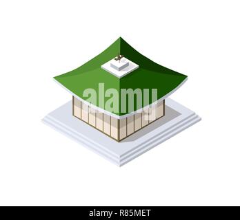 asian building traditional gate isometric Stock Vector Image & Art - Alamy
