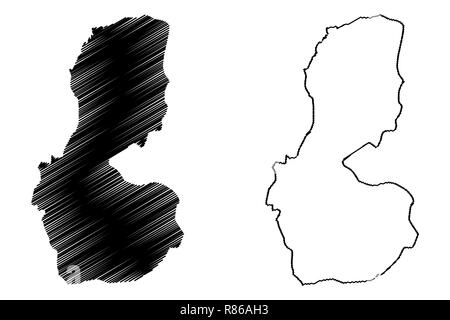 Batman (Provinces of the Republic of Turkey) map vector illustration ...