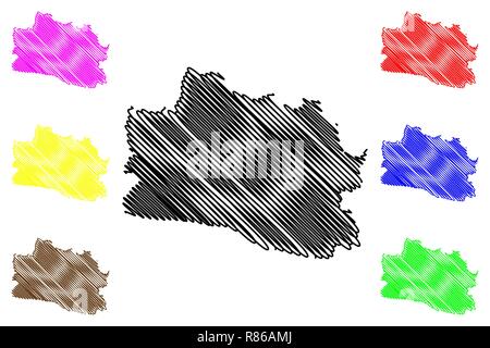 Jawa Barat, West Java administrative and political vector map ...