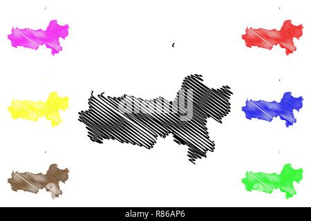 Jawa Tengah, Central Java administrative and political vector map ...