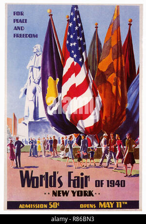 New York World's Fair - a vintage travel poster, 1920's - Editorial ...