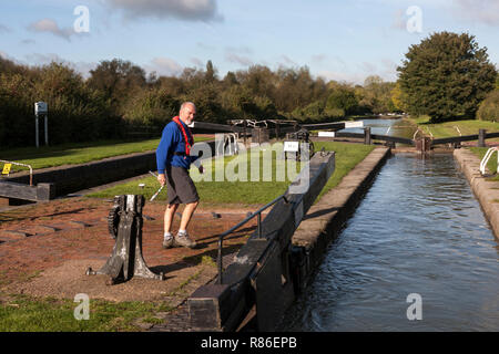 Hillmorton top lock, Oxford Canal North, Warwickshire, England, UK ...
