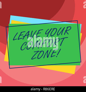 Handwriting text Comfort Zone. Business overview A situation where one ...