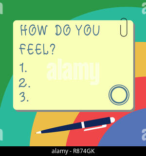 Handwriting text Tell Us How You Feel. Concept meaning Express your ...