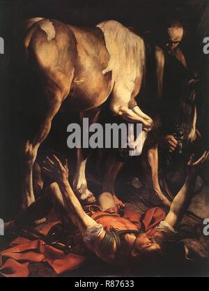 Conversion on the Way to Damascus-Caravaggio (c.1600-1 Stock Photo - Alamy