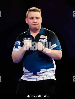 Martin Schindler during his match against Callan Rydz on day eight of ...