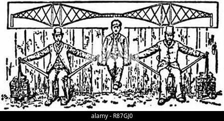 Cantilever bridge human model Stock Photo - Alamy