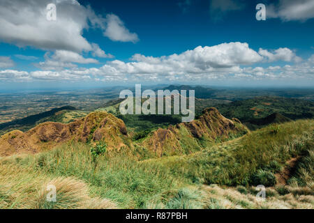A hiking trail of Mount Batulao in the province of Batangas ...