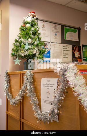 Dentist Surgery Reception displaying Christmas Decorations at local ...