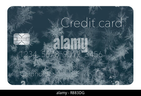 Frost covered credit cards illustrate putting a credit freeze on a ...