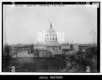 Capitol showing inaugural platform, Photo shows the east front of the ...