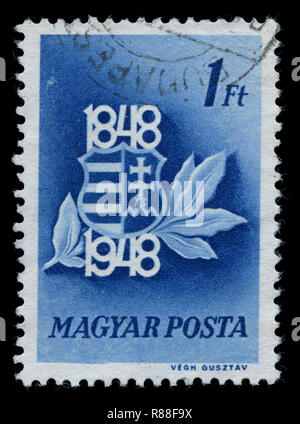 Magyar Posta 1848 1948 1848-1948 40f purple lilac Kossuth Flag Molnar ...