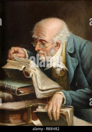 Carl Schleicher Der Bücherwurm Stock Photo - Alamy