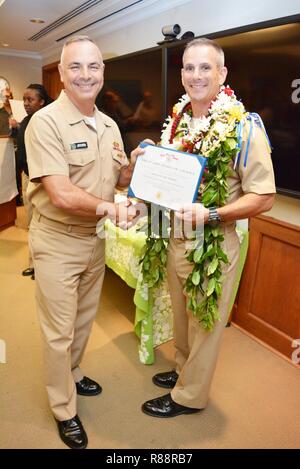 CAPT Mike Saum Aloha Coffee Hour Stock Photo - Alamy