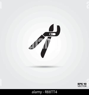 adjustable wrench glyph icon vector illustration Stock Vector Image ...