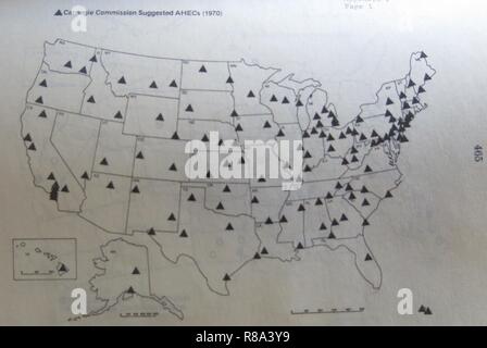 Carnegie Commission Map 1970 Stock Photo - Alamy