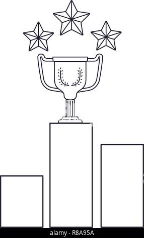 bar chart with trophies isolated icon Stock Vector Image & Art - Alamy