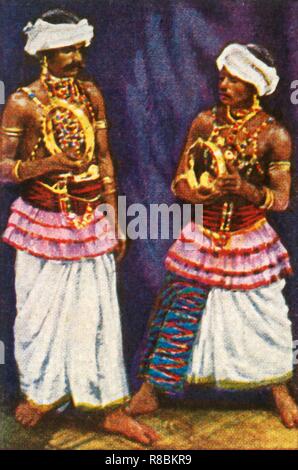 SRI LANKA. Sri Lanka. Sinhalese Devil-dancers; wooden masks; demons ...